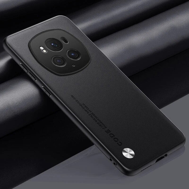 Luxury PU Leather Case For Honor Magic 6 Pro 6Pro Back Cover Shockproof Protection Silicone Phone Case For Honor Magic6 Pro 5G