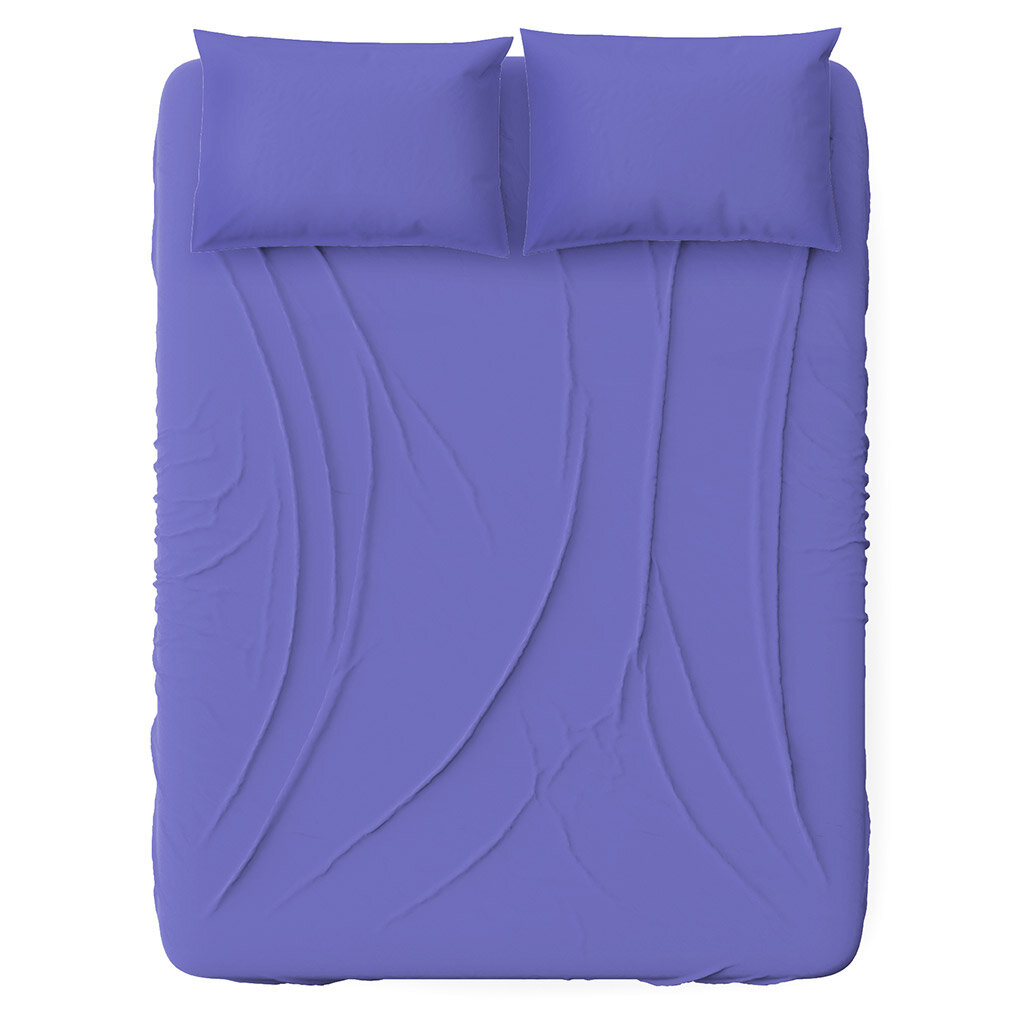 Простыня Домашняя мода Евростандарт, "Ночная фиалка" 220х240 см, сатин 135 г/м2, хлопок 100% (П-Е)