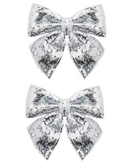 Украшение новогодние Феникс "Бант", Полиэстер, 14х12х0,01 см, 2 шт (93270)