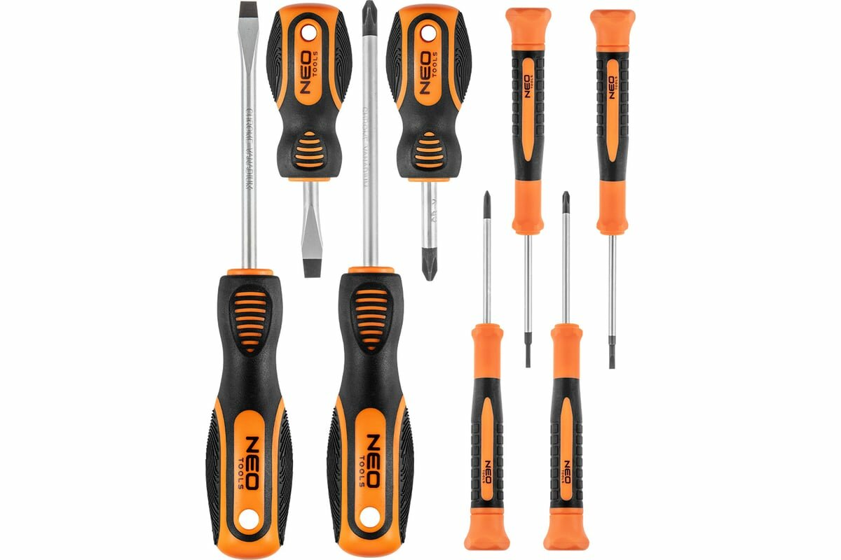 Набор отверток NEO Tools 8 шт SL/PH двухкомп рукоятка 04-194