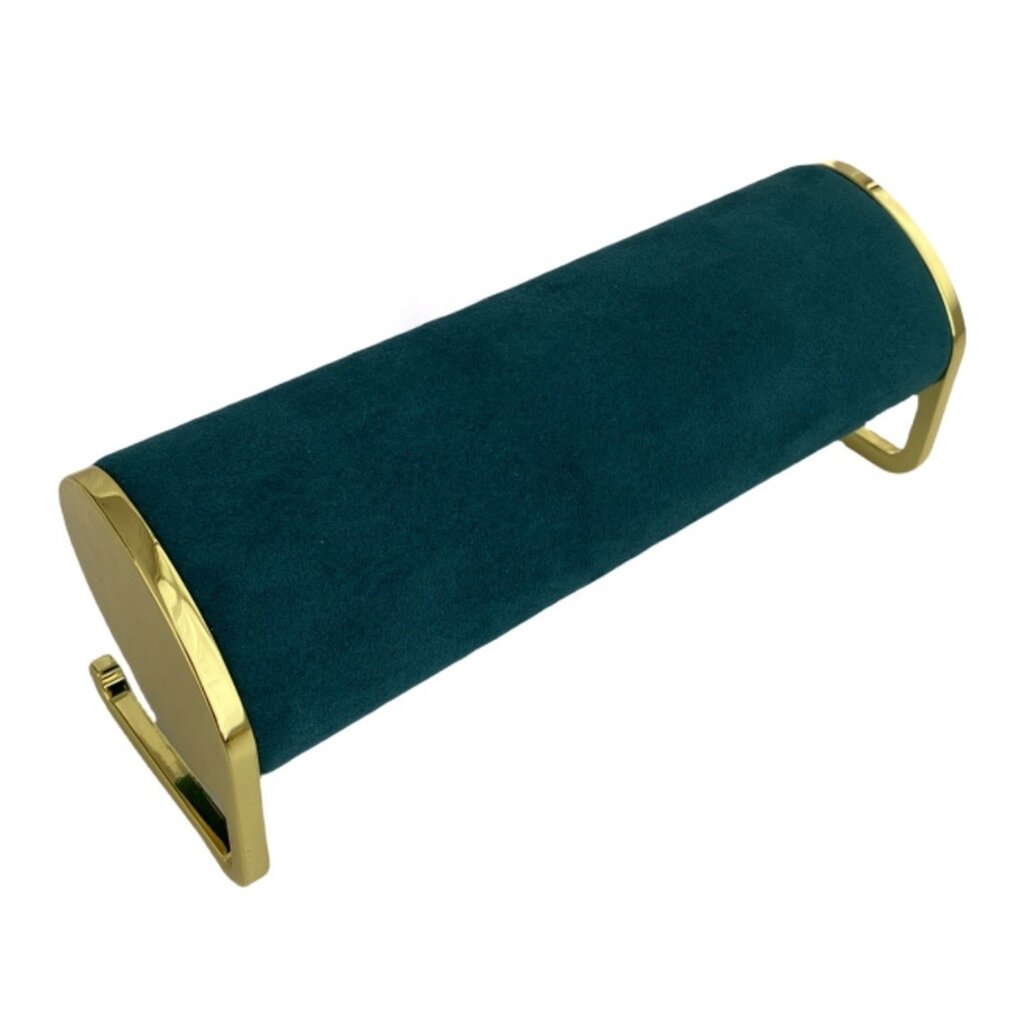 Стильная длинная плюшевая держатель для часов с золотым металлом для бутик -дисплеев