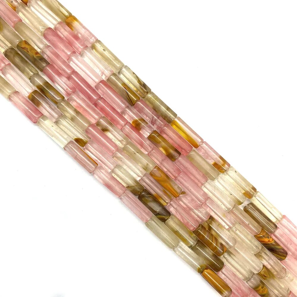 Бусины из натурального камня Watermelon Crystal 2x4 мм