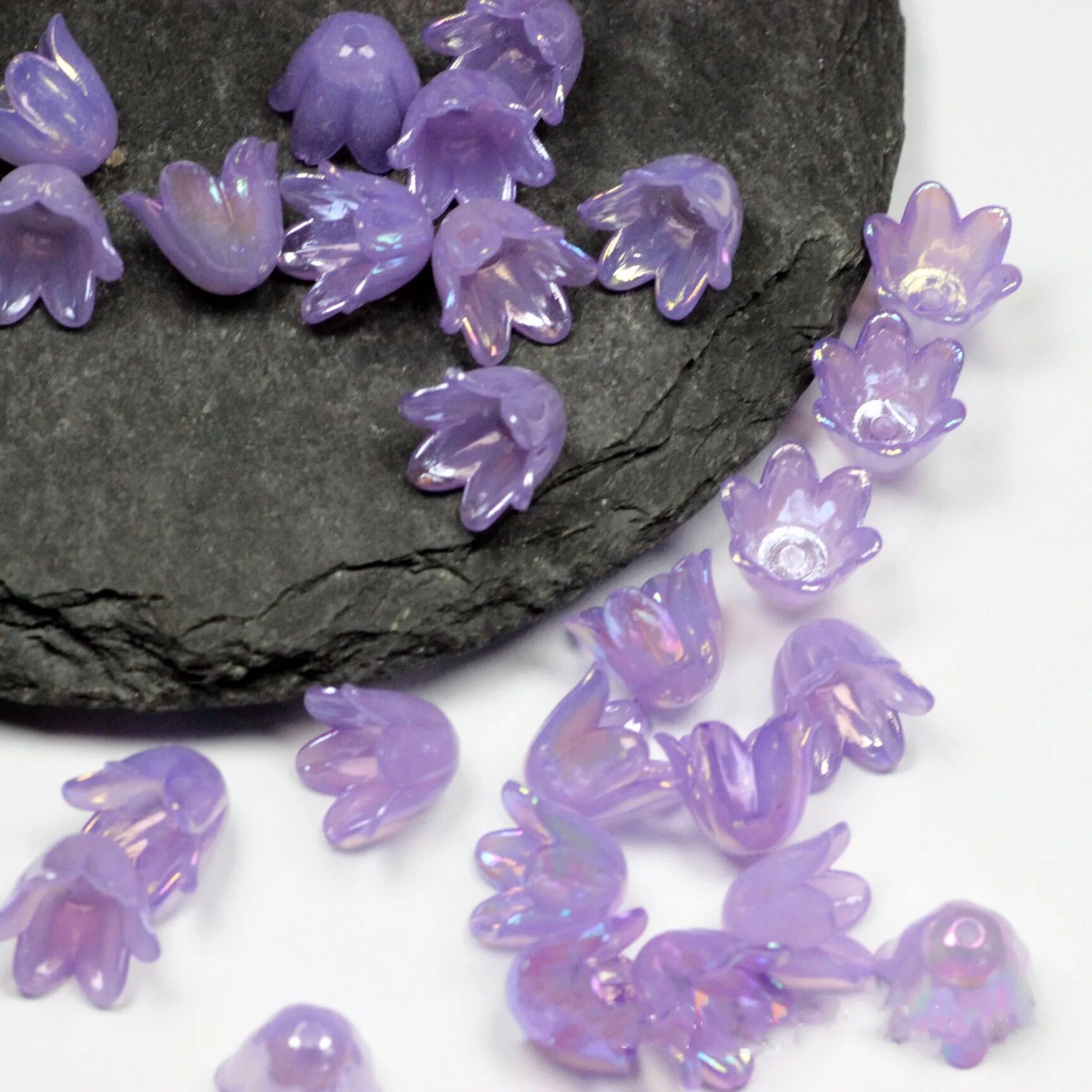 50 шт. Акриловые бусины-колокольчики для украшений Фиолетовый, 6