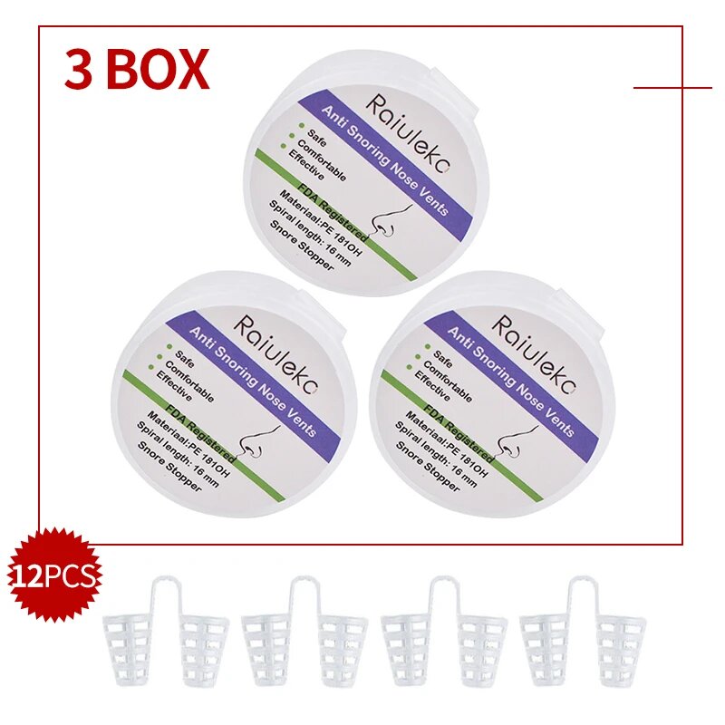 Anti Snoring Nose Vents, 3 Box R-017