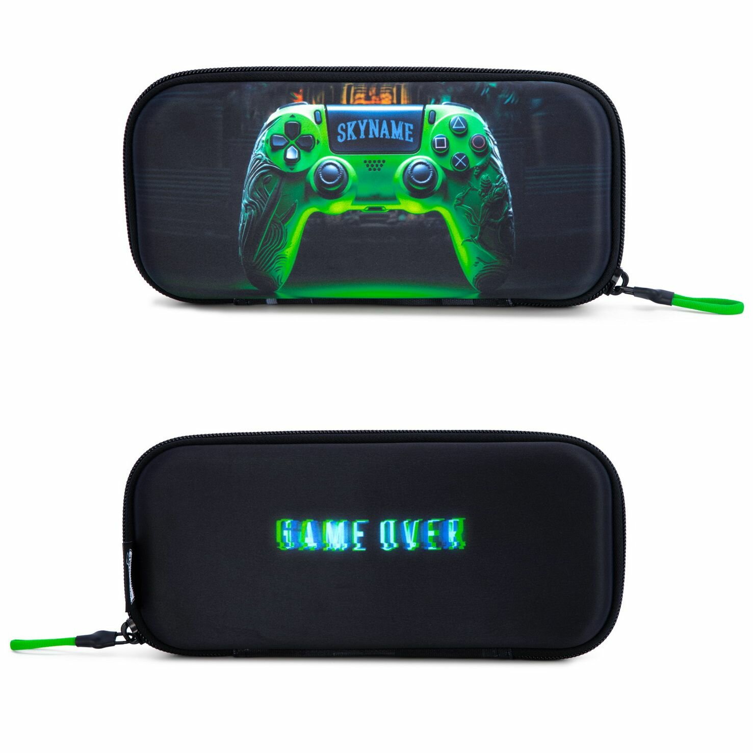 Пенал школьный черный для мальчиков без наполнения SkyName (СкайНейм)