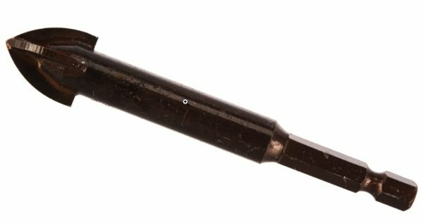 Сверло по стеклу, керамике и керамограниту 4 режущие грани 16 мм "росомаха"