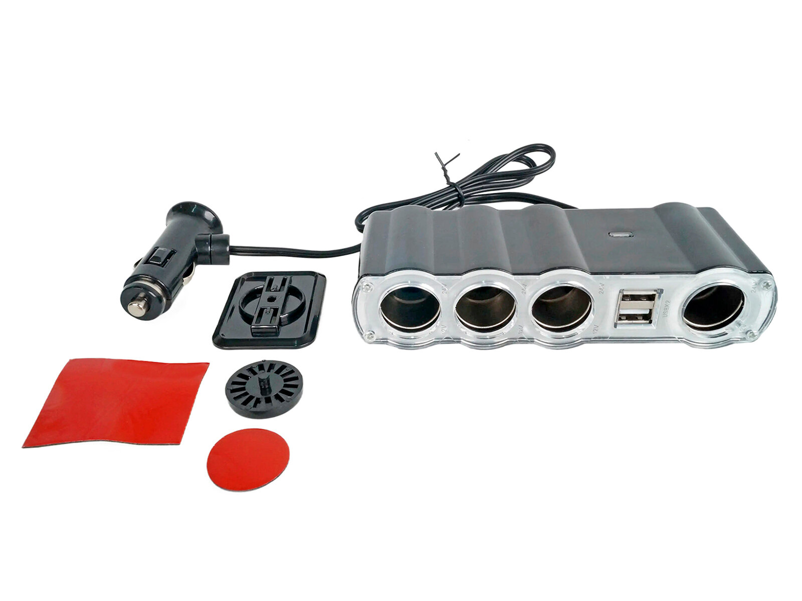 Разветвитель 4 гнезда 2 USB 12/24В 1000А