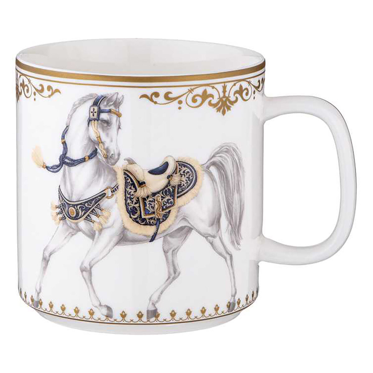 Lefard HORSE CLUB фарфоровая кружка 400 мл 590-585-XH06 для чая и кофе в элегантном дизайне