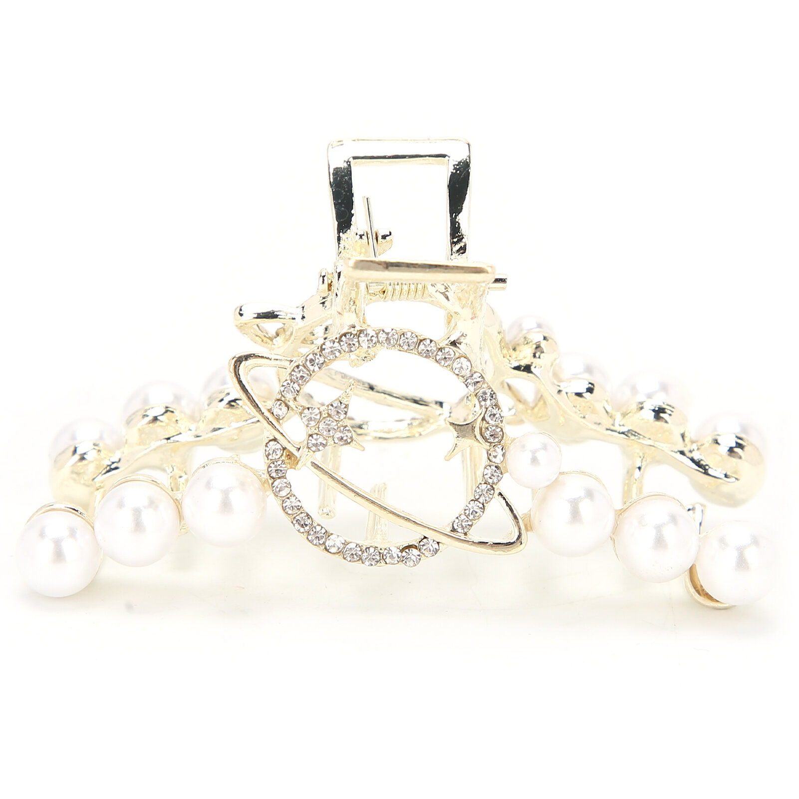 Заколки-крабы для волос со стразами для женщин и девочек, изысканные декоративные заколки для волос с искусственным жемчугом, 3# Planet