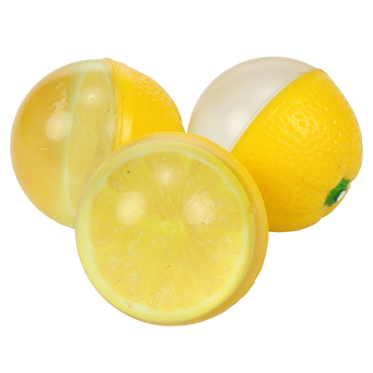 Мячи-попрыгуны 'Лимоны' 45 мм, каучуковые, комплект 4шт, для активных игр