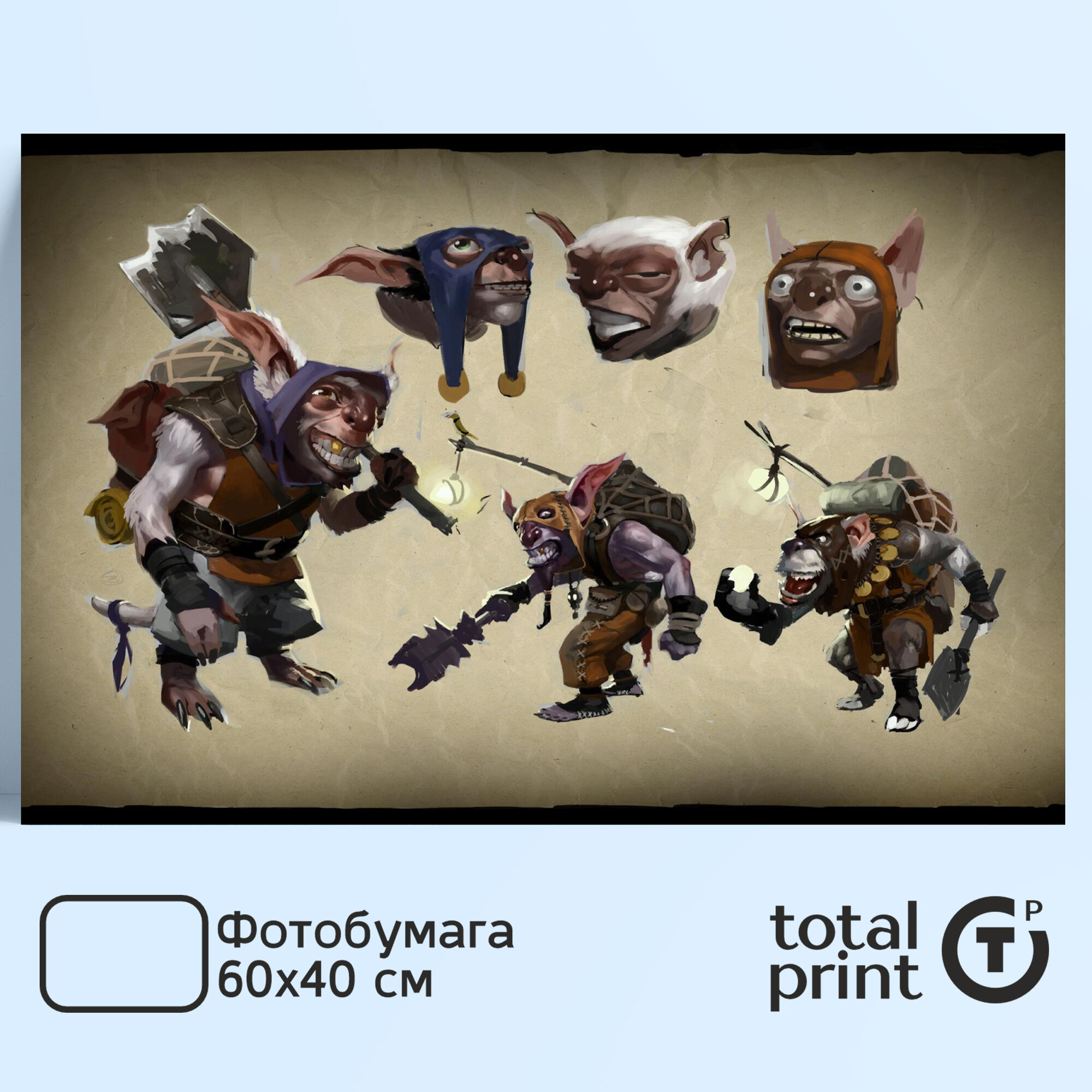 Постер, Дота 2, 60х40см, Meepo art 2