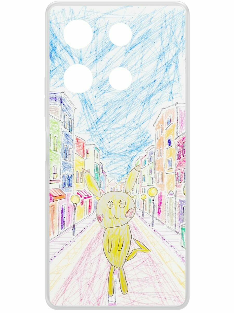 Чехол-накладка Krutoff Clear Case Покемон для INFINIX Note 30 Pro