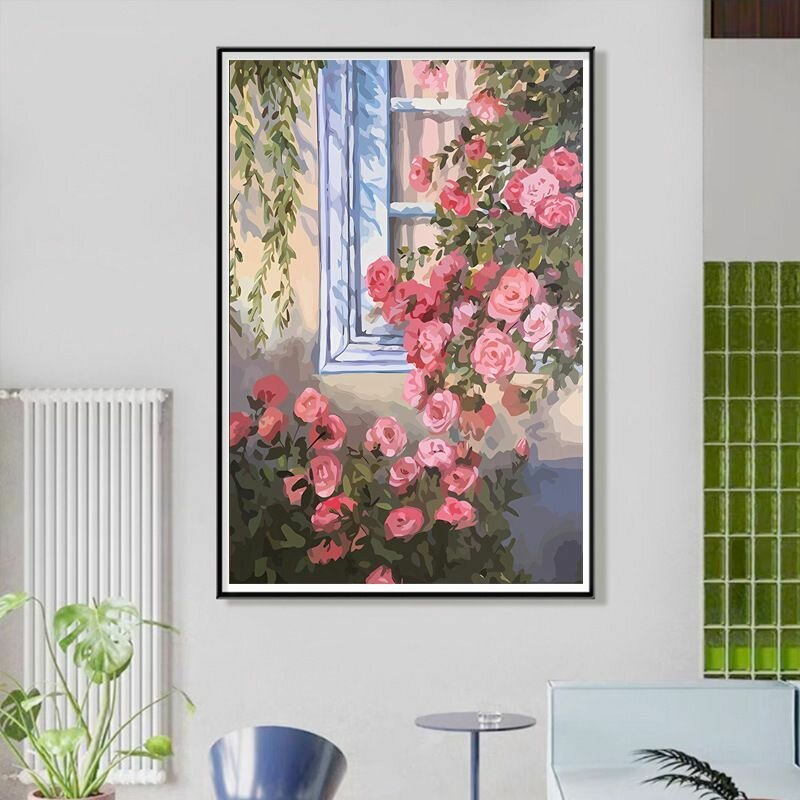 Вышивка крестом, набор для вышивания крестом, розы, канва 11CT 41*49 см, полная зашивка (без подрамника, без рамки)