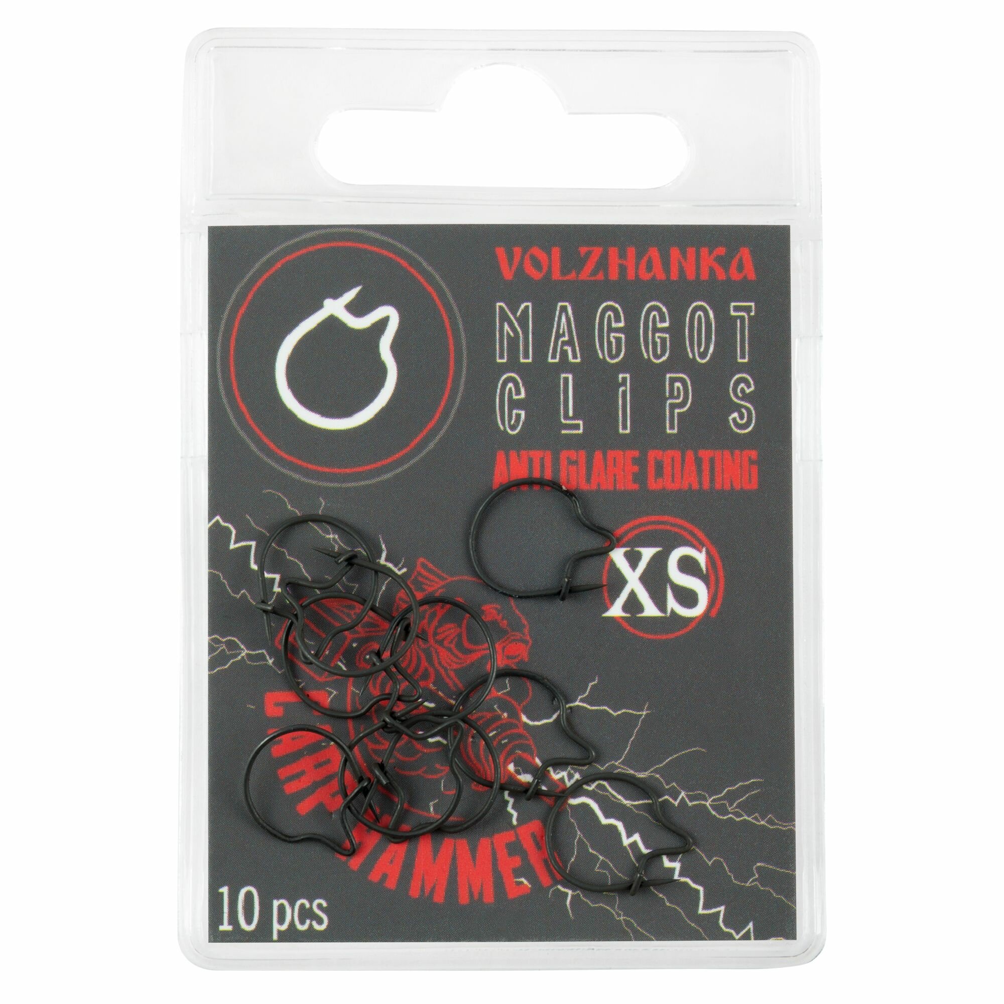 Клипса для опарыша "Volzhanka Maggot Clips" (10шт/уп) # XS