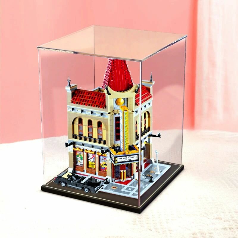 Ящик для хранения, акрилик, 40x30x30 см, черный, прозрачное дно, 1 шт