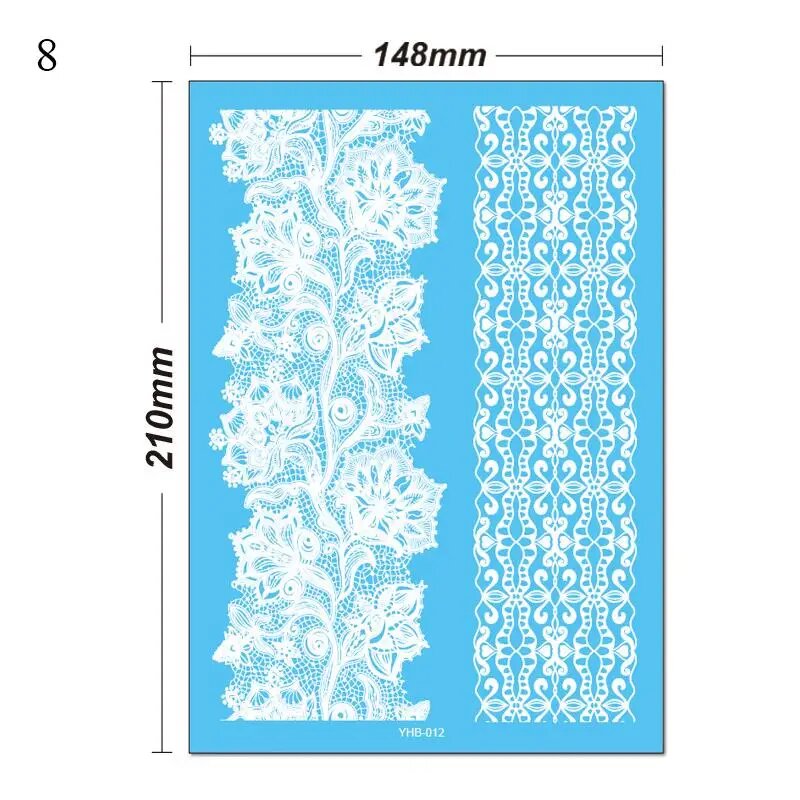 Временная татуировка для женщин, кружевная татуировка, белая паста из хны, поддельная водонепроницаемая татуировка, луна, цветок, звезда, рука, лицо, тату на свадьбу