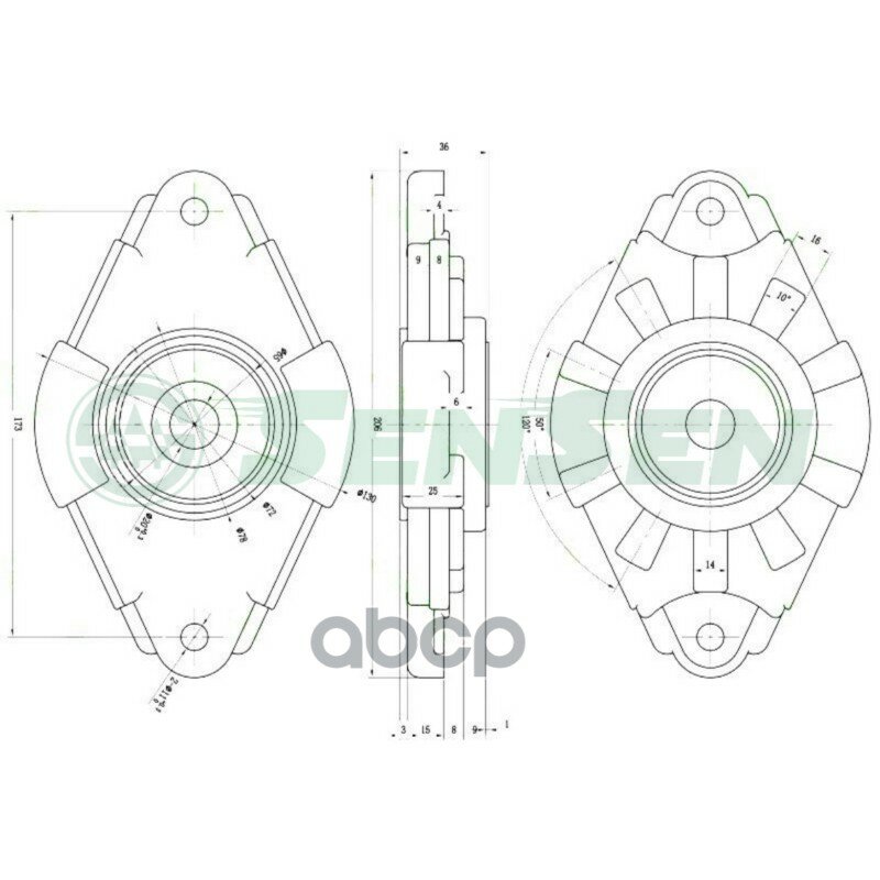 Опора амортизатора Sensen арт. M61218