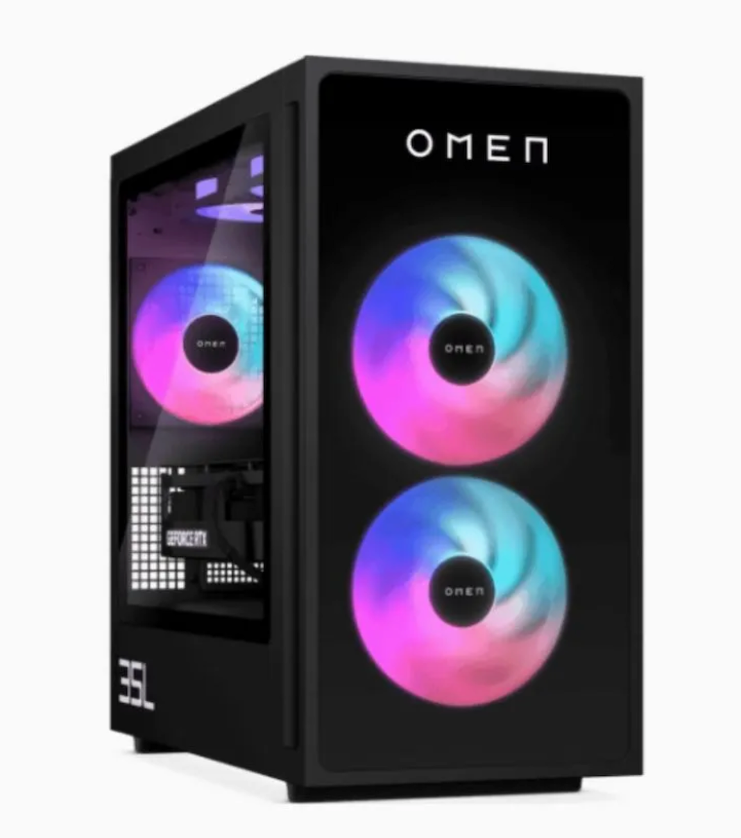HP Системный блок GT16rcn(35L)： I7-14700F, 5070-12G, 32G+1TB 600W (Intel Core i7-14700F, RAM 32 ГБ, SSD 1024 ГБ, NVIDIA GeForce RTX 5070 (12 Гб), Windows 11 Home), черный