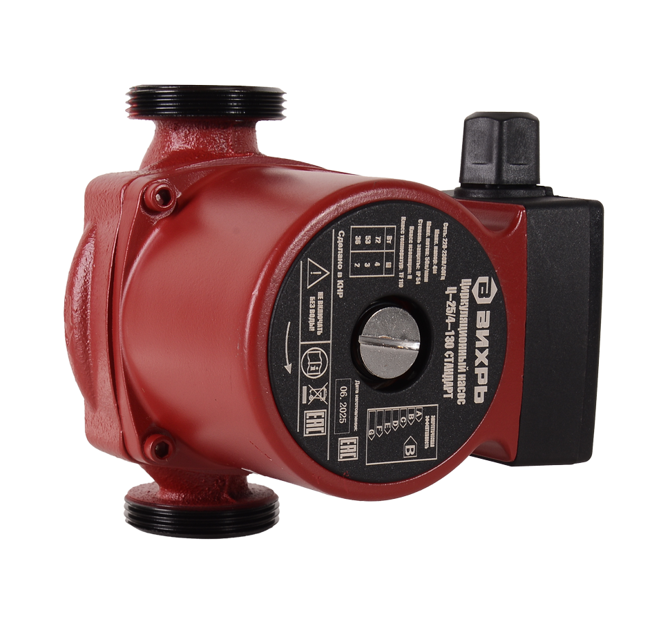 Циркуляционный насос, 50л/мин, 72Вт, Вихрь Ц-25/4-130 стандарт