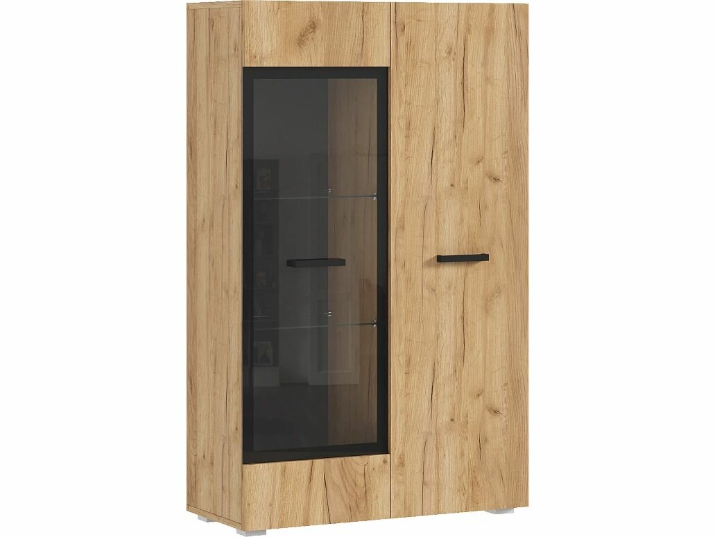 Шкаф распашной стеклянный Нэнси NEW (Дуб Крафт)