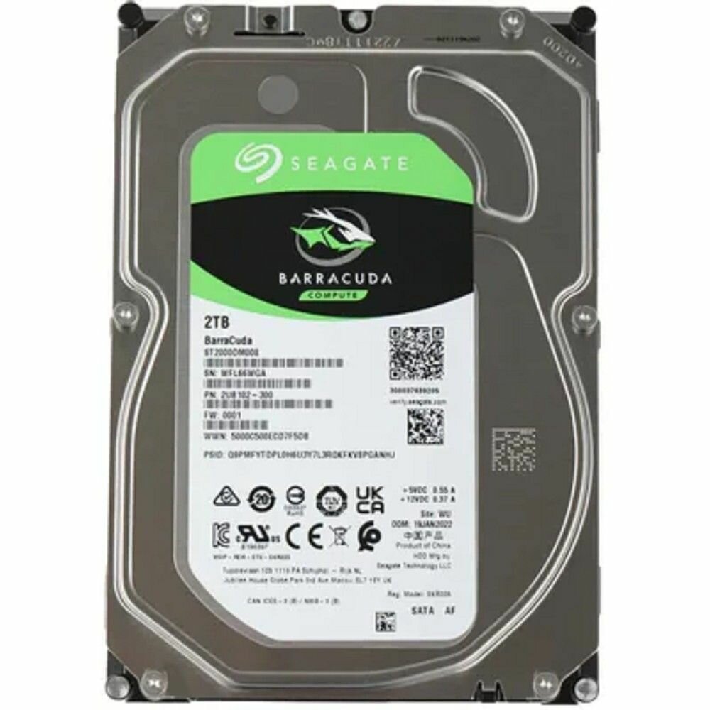 Seagate Жесткий диск 2TB Barracuda ST2000DM008