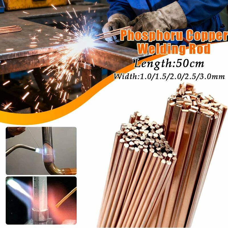 Фосфорный медный электрод для сварки 1,0/2,0 мм * 50 см