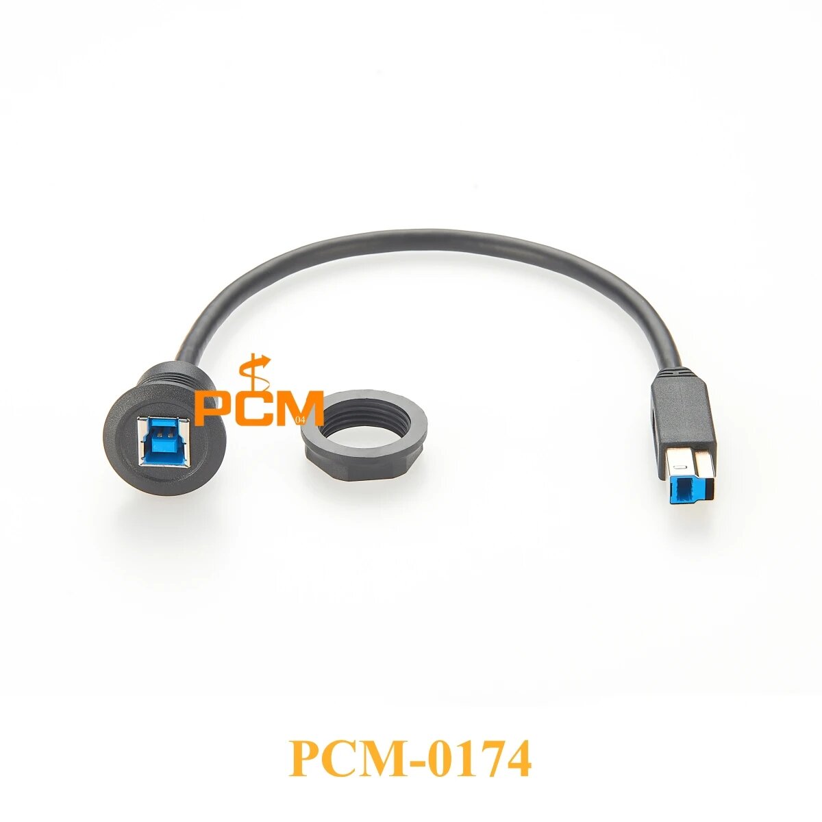 USB-B 3.0 Круглый кабель для монтажа на панели Высокоскоростной кабель USB 3.0 Type-B для скрытого монтажа для принтера и сканера