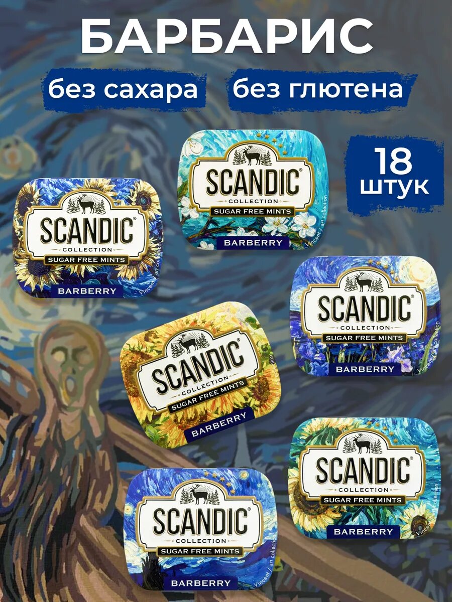 Скандик с барбарисом коллекция ван гог 18 штук