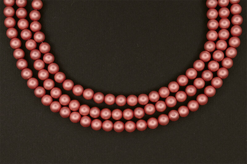 Жемчуг Preciosa, цвет 70589 матовый темно-розовый, 3мм, 10шт