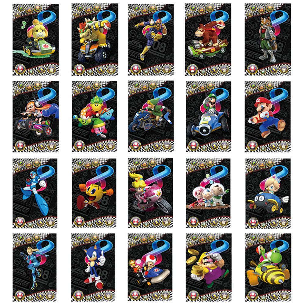 20ШТ Mario Kart 8 Мини Игровых Карт NFC новая система 3DS Для NS Switch 21 x 31 мм