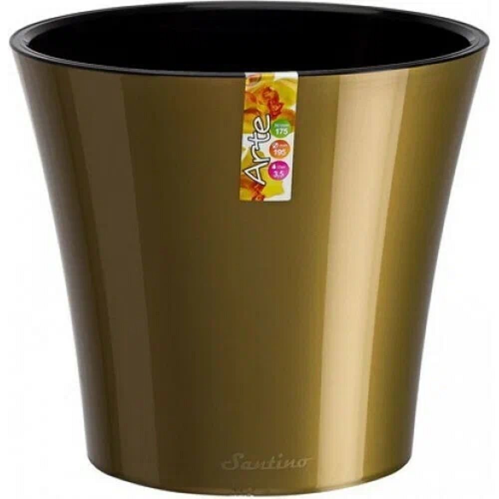 Горшок цветочный "Santino Arte", пластик, с автополивом, дренажное отверстие, 3,5л