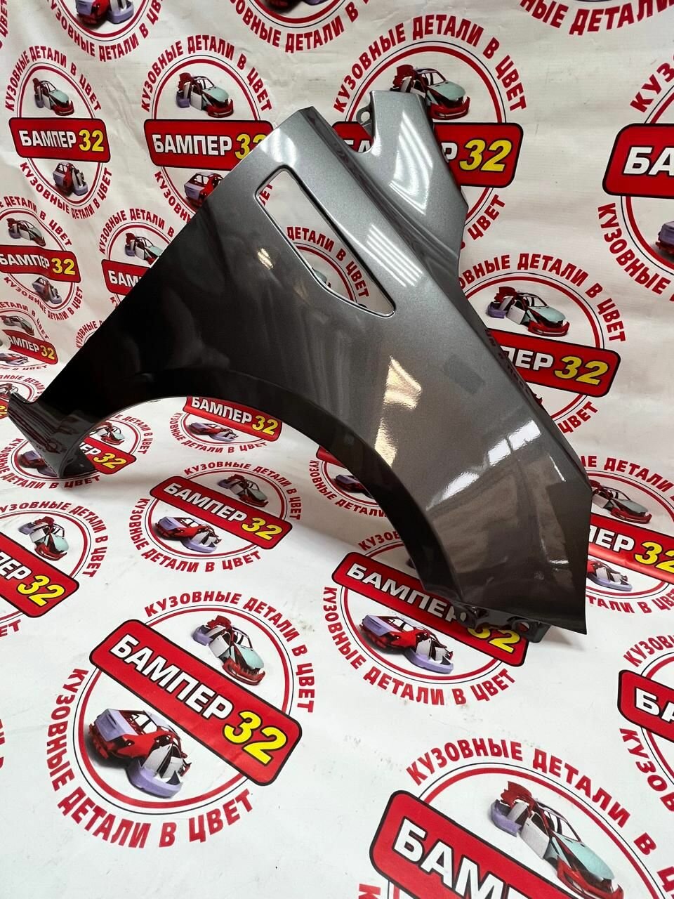 Крыло Киа Рио с 2011 года правое, серый металлик SAE