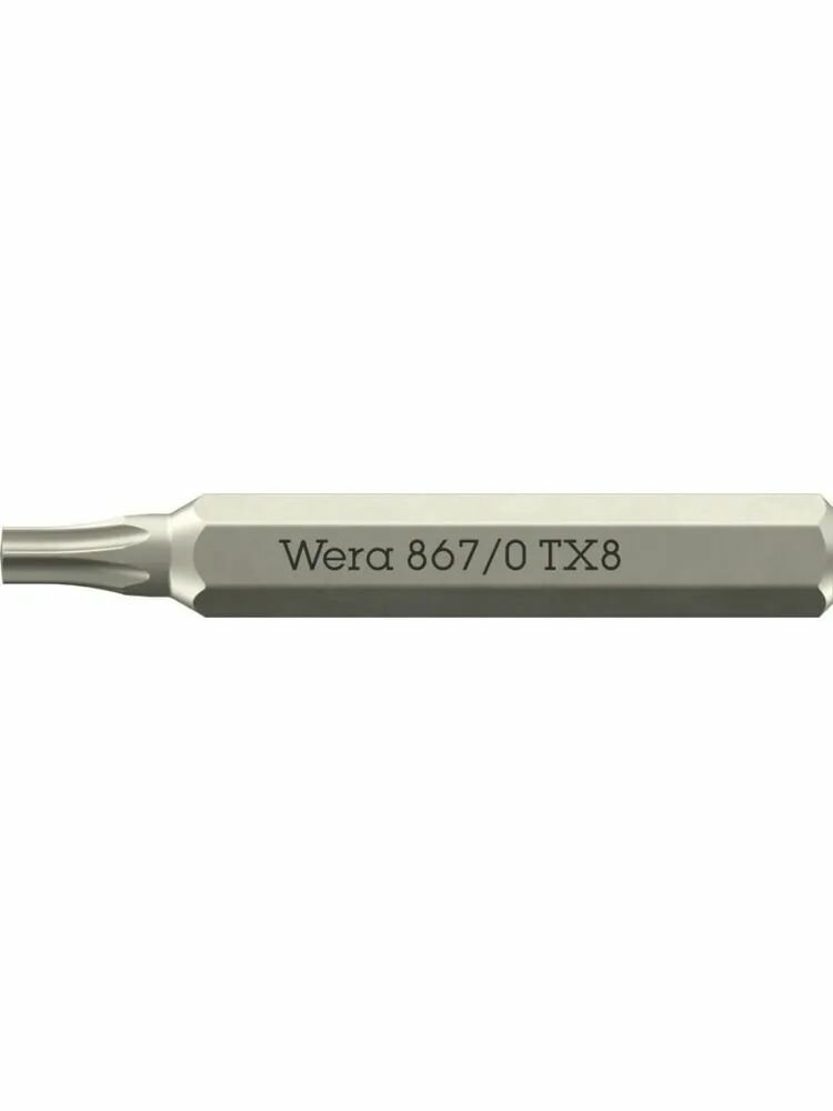867/0 Micro TORX бита, TX 8 x 30 мм, хвостовик шестигранный 5/32" C4.0 (4 мм)