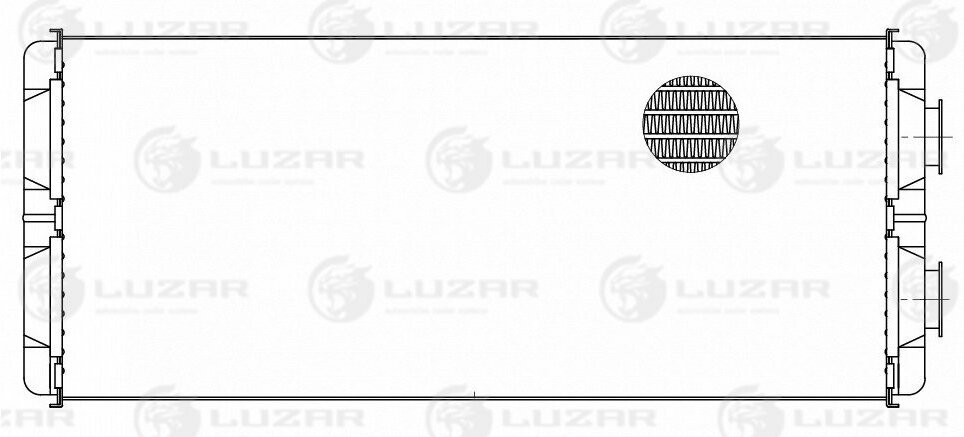 Радиатор отопителя КАМАЗ 5490/Mercedes-Benz Axor (01-) (LRh 15703)