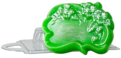 BUBBLE TIME Пластиковая форма для мыла №01 14.8×10 см Цветочная рамка для мыловарения