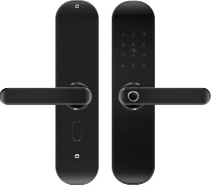 Дверной замок Haier Nayun Smart Door NY-SDL-202, для металлических дверей, с ручкой, черный