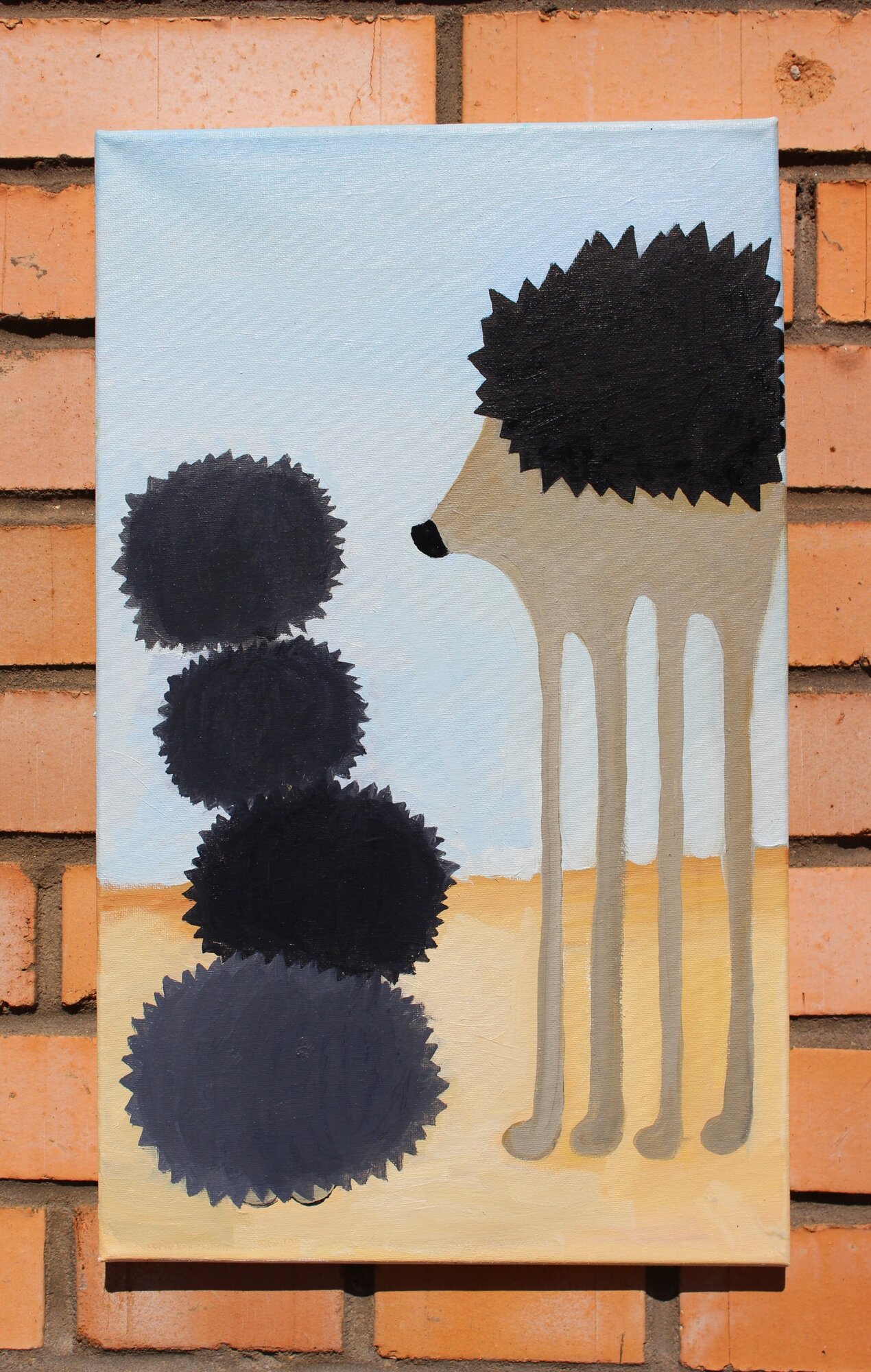 Картина маслом для детской 50х30 "Мама"