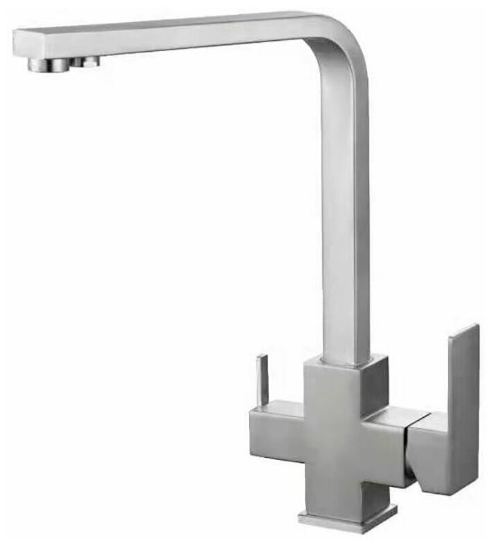 Кухонный смеситель Haiba HB803-2/сталь (HB76803-2)