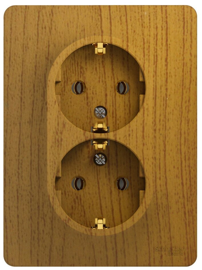 Евророзетка 2 СП 16А SE Glossa дуб