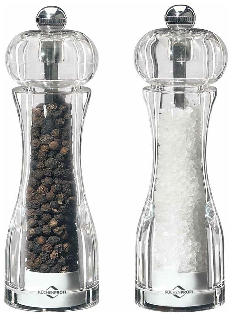 Набор мельниц для перца и соли, h-14 см, акрил