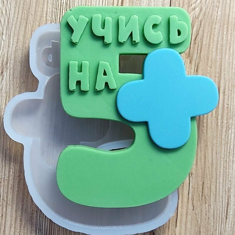 Молд силиконовый Brilliant Mold. Форма Учись на 5