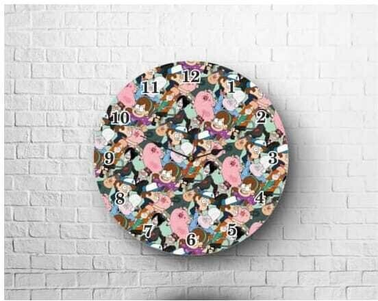 Часы настенные Mewni-Shop круглой формы, диаметр 20 см, с принтом "Гравити Фолз" - 0002
