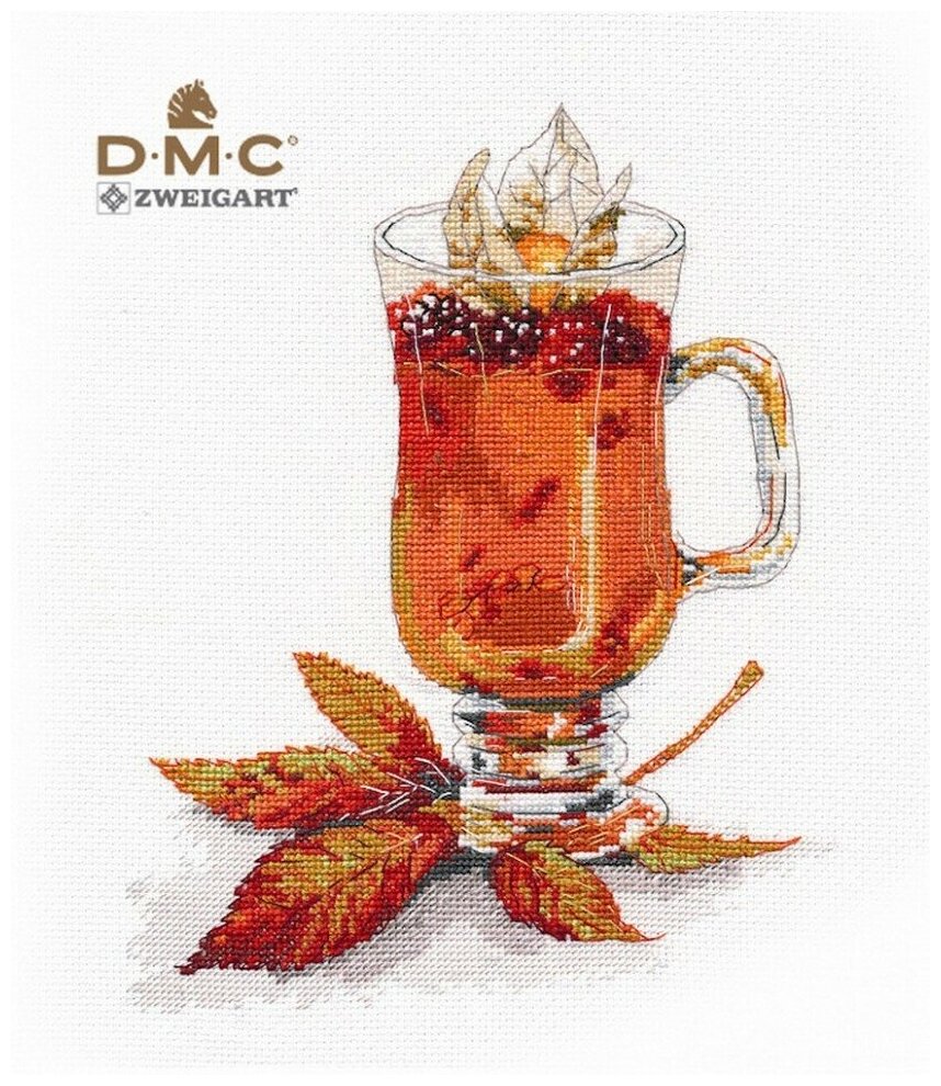Набор для вышивания Овен #1369 Облепиховый пунш, Счетный крест, 17 x 22 см