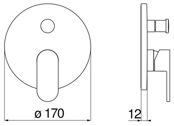 Смеситель Nobili Up UP94100/EBM для ванны с душем