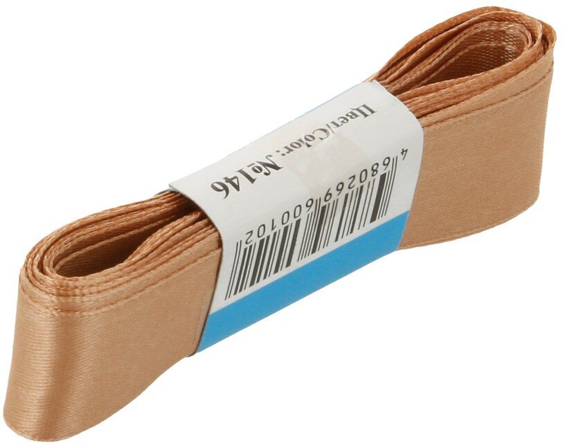 Лента атласная 25 мм 5 шт по 5.4 м "Gamma" AL-25P №146 пепельно-каштановый