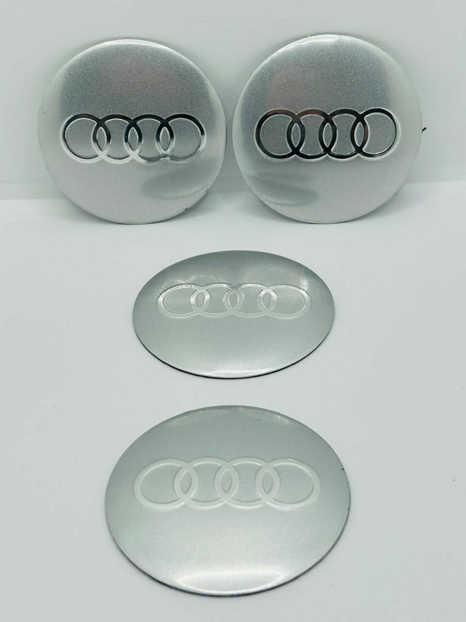 Наклейки на колесные диски Audi Алюминий 65мм