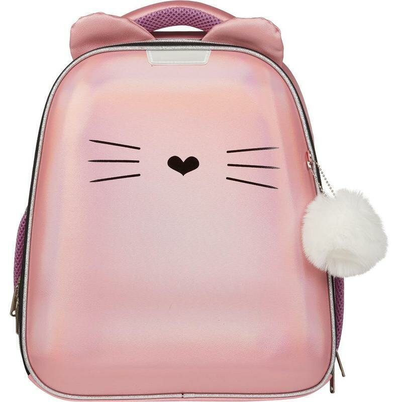 Ранец для первоклассника ортопедический №1 School для девочки, Kitty, экокожа