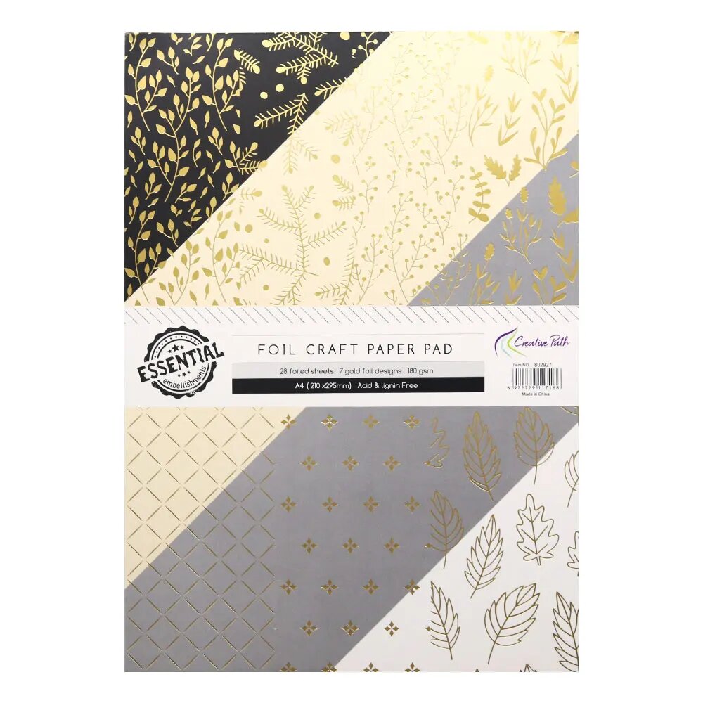 Фольгированная бумага для скрапбукинга The Creative Path 28 листов