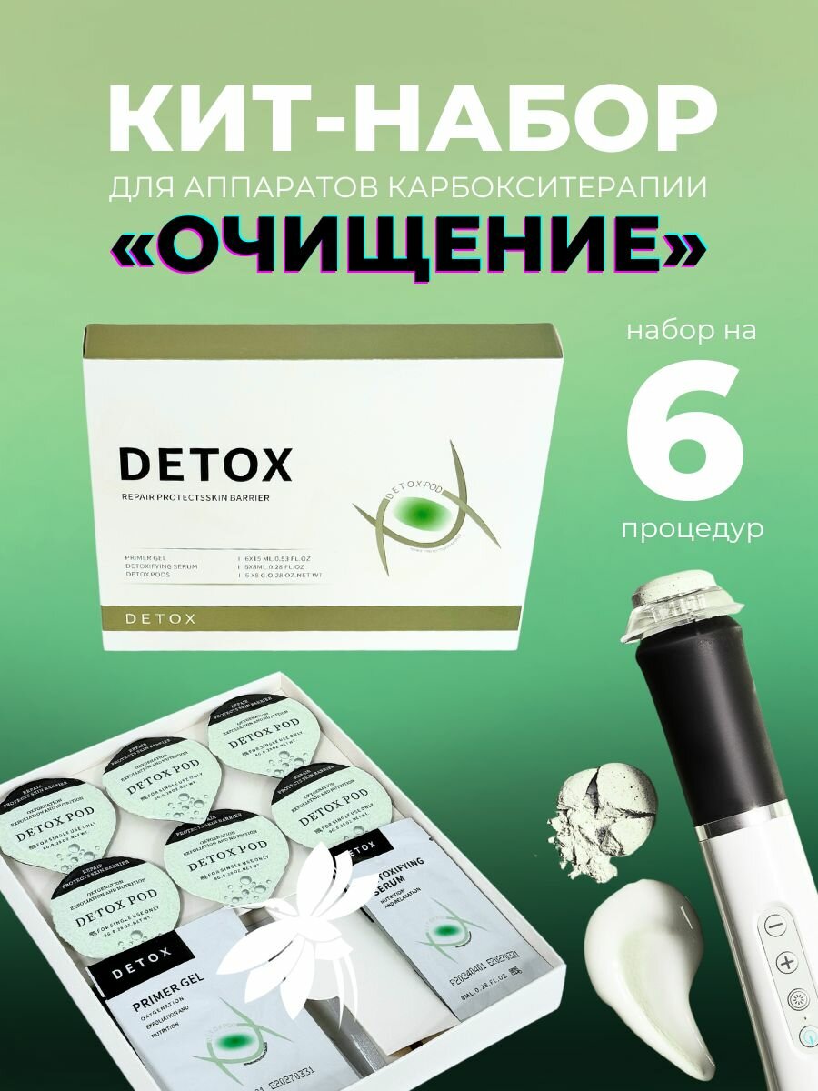 Набор КИТ для аппарата карбокситерапии DETOX очищение 6 шт