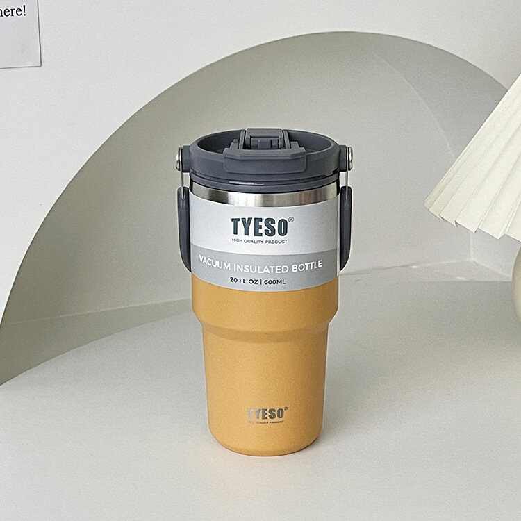 Термос-кружка Taishuo для женщин, большая емкость, из нержавеющей стали, кофейная кружка, автомобильная кружка для воды, стильная кружка для мужчин и женщин.